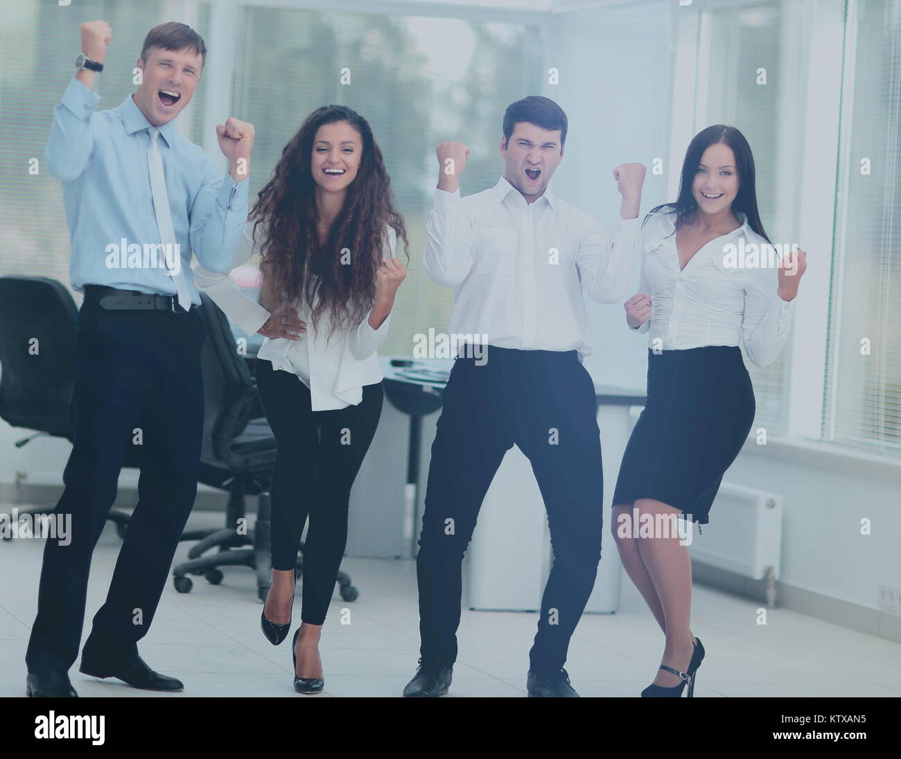 Group people celebrating co worker hi-res stock photography and images ...