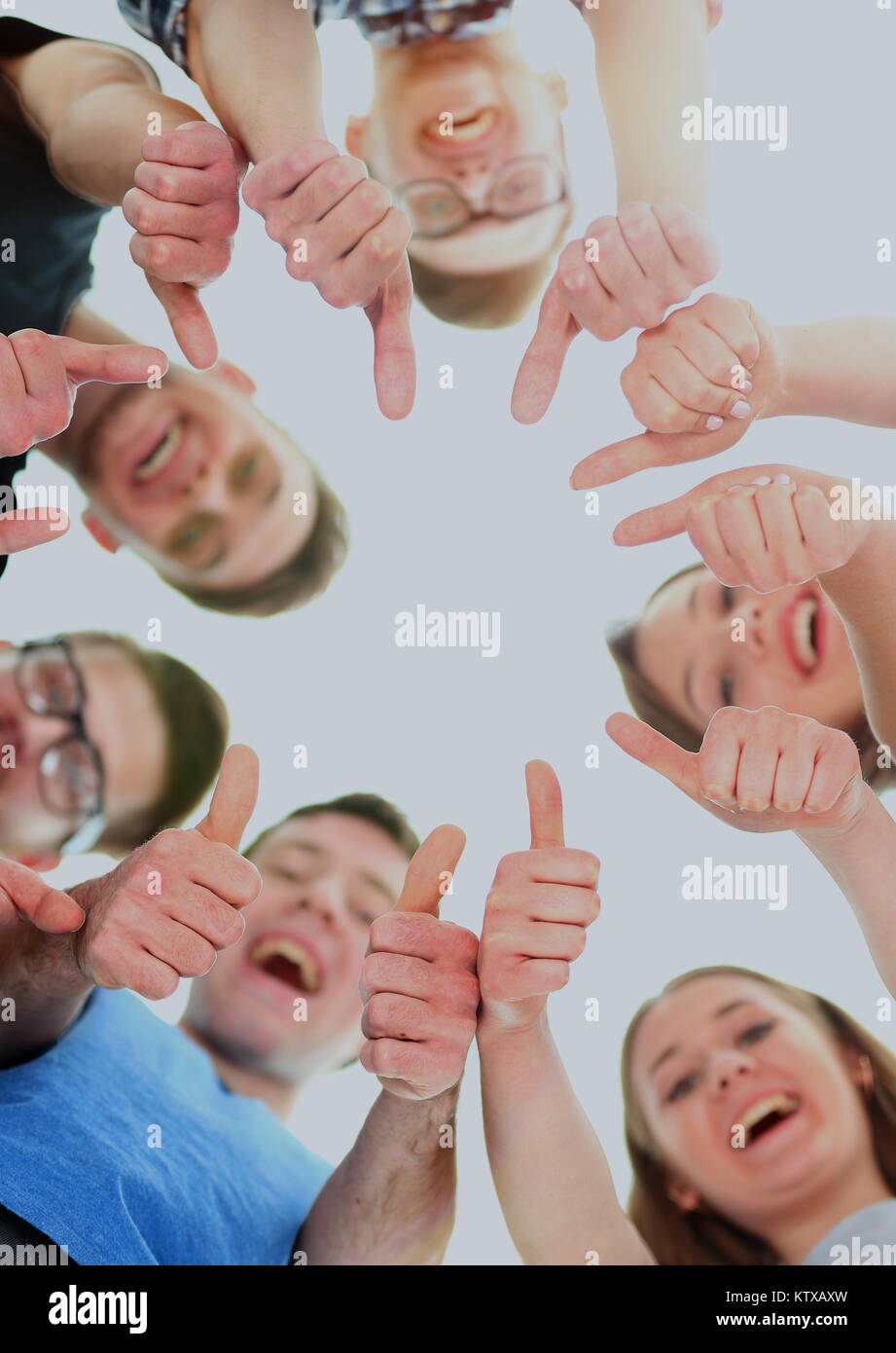 friendship, youth and people concept - group of smiling teenagers with ...