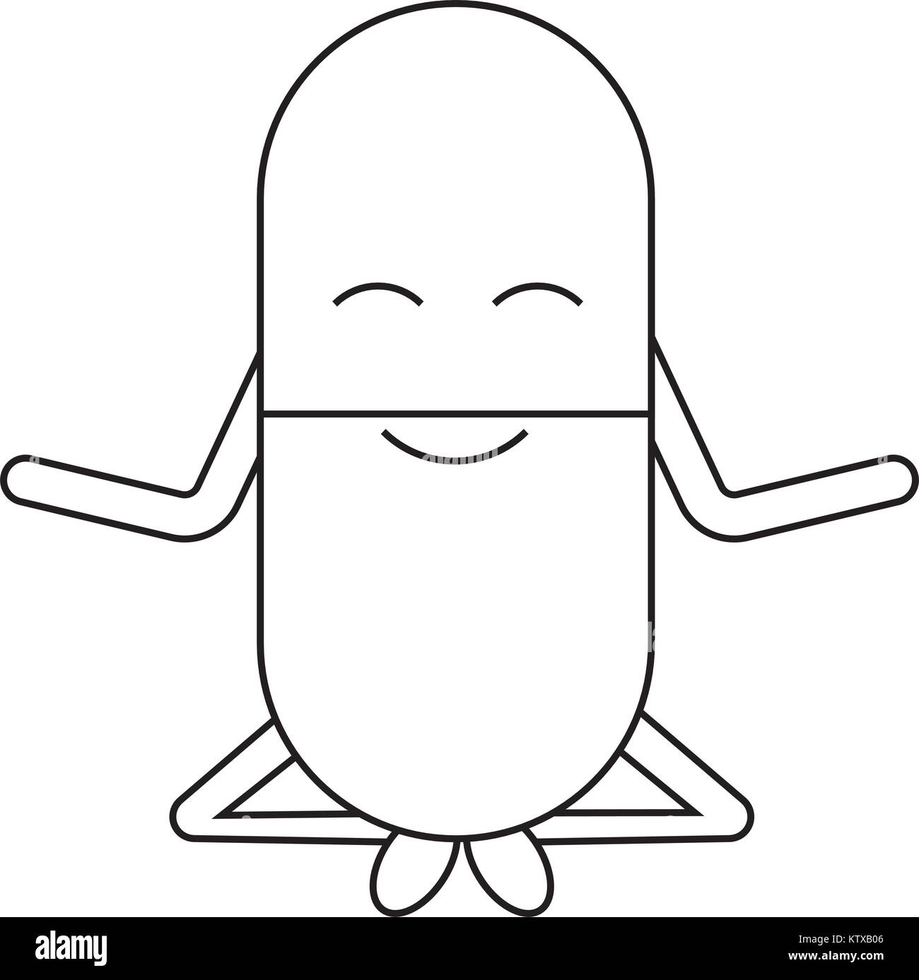 kawaii pill icon image Stock Vector Image & Art - Alamy