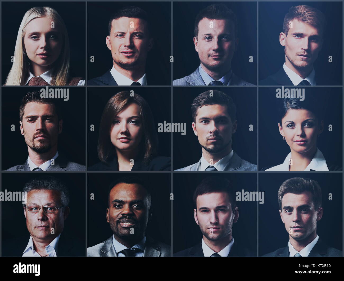 Collage Diverse Faces Expressions People Concept Stock Photo - Alamy