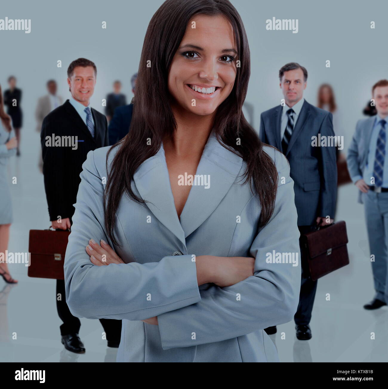 business woman and her team Stock Photo - Alamy