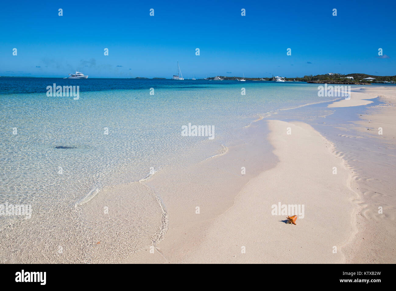Beach at Treasure Cay, Great Abaco, Abaco Islands, Bahamas, West Indies ...