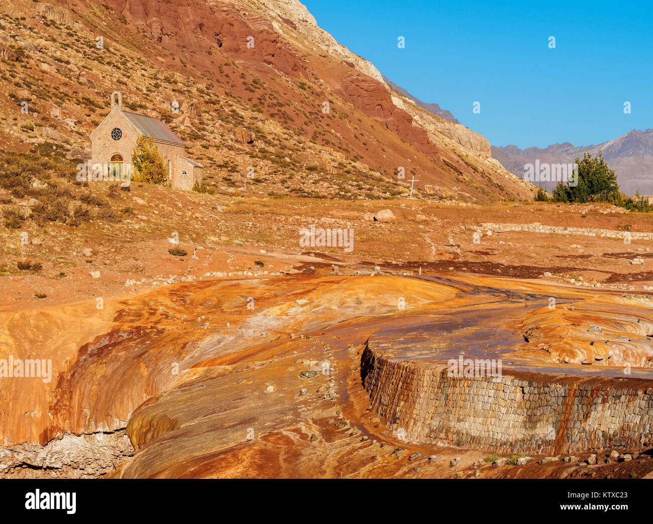 The Inca Bridge (Puente del Inca), Central Andes, Mendoza Province ...