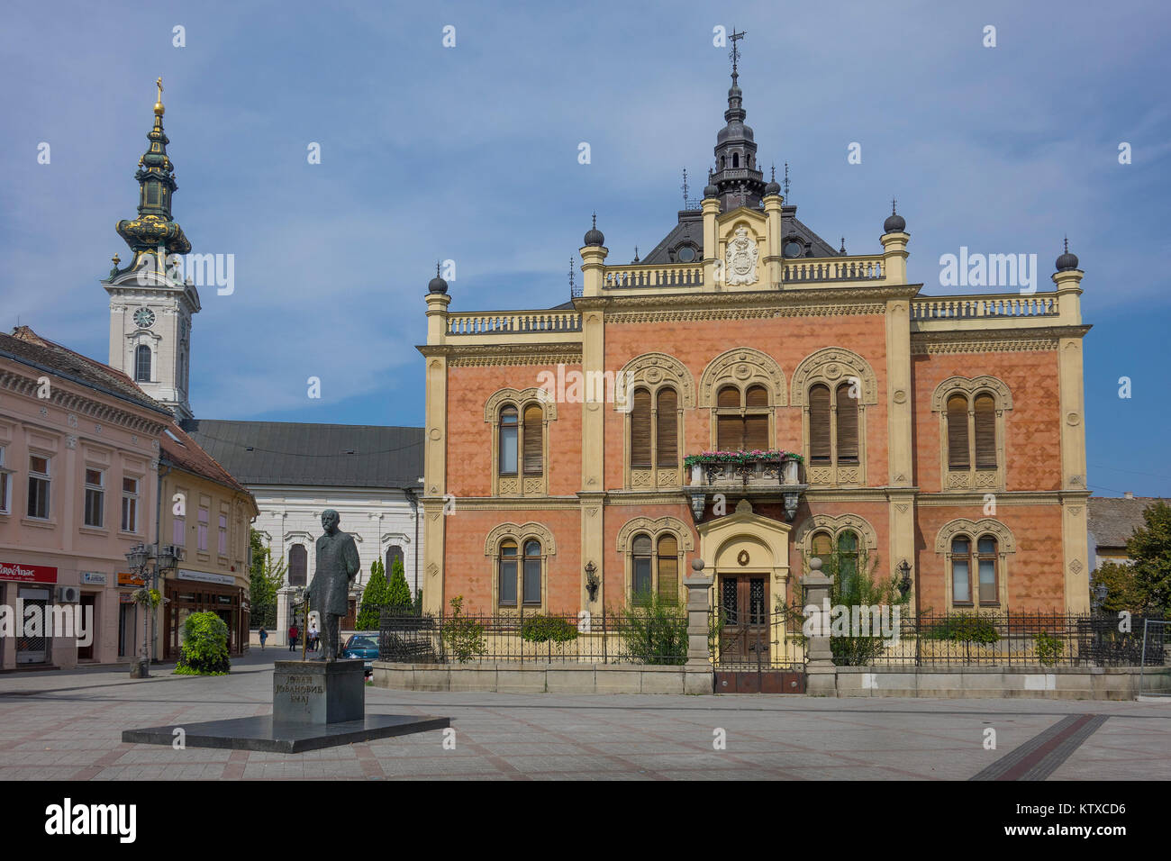 Bishop's Palace, Zmaj statue and Orthodox Cathedral, Novi Sad ...