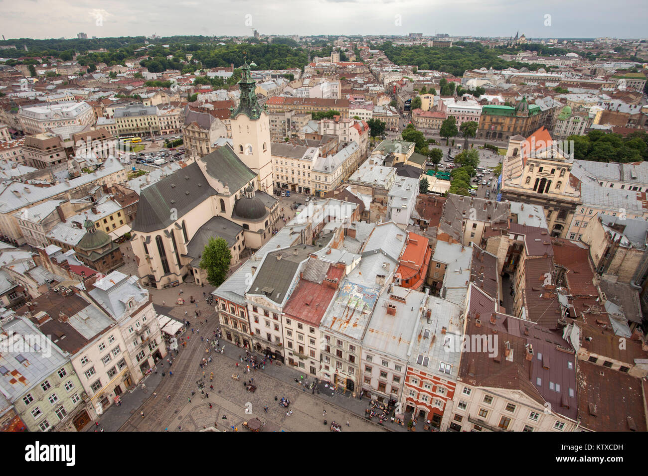 View of old town from top of City Hall Tower, UNESCO World Heritage ...