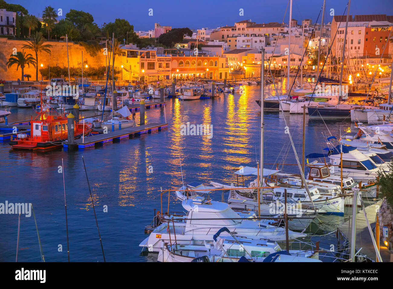 Historic old harbor, Ciutadella, Menorca, Balearic Islands, Spain ...