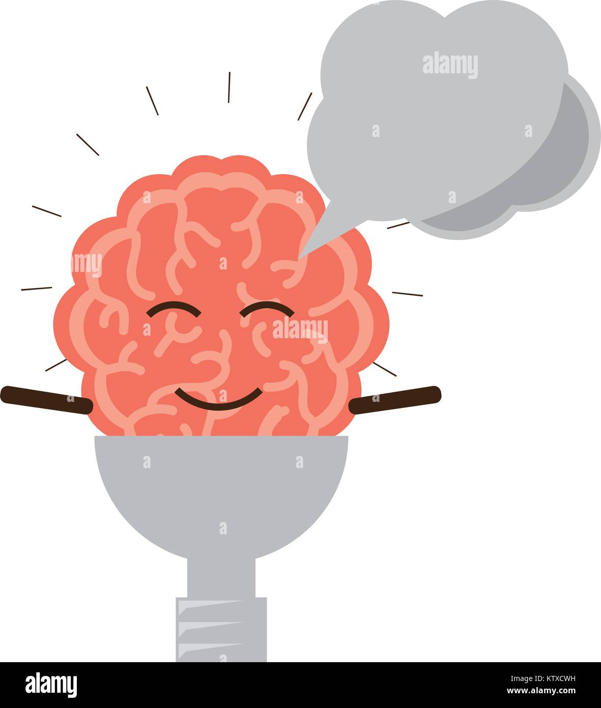 kawaii brain icon Stock Vector Image & Art - Alamy