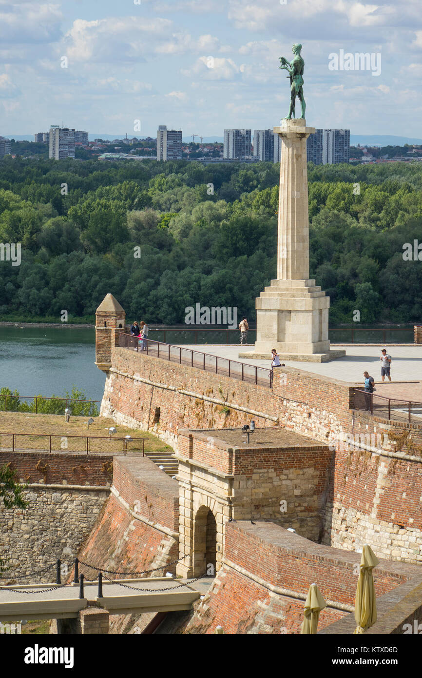 Victor Column, Kalemegdan Fortress, Belgrade, Serbia, Europe Stock ...