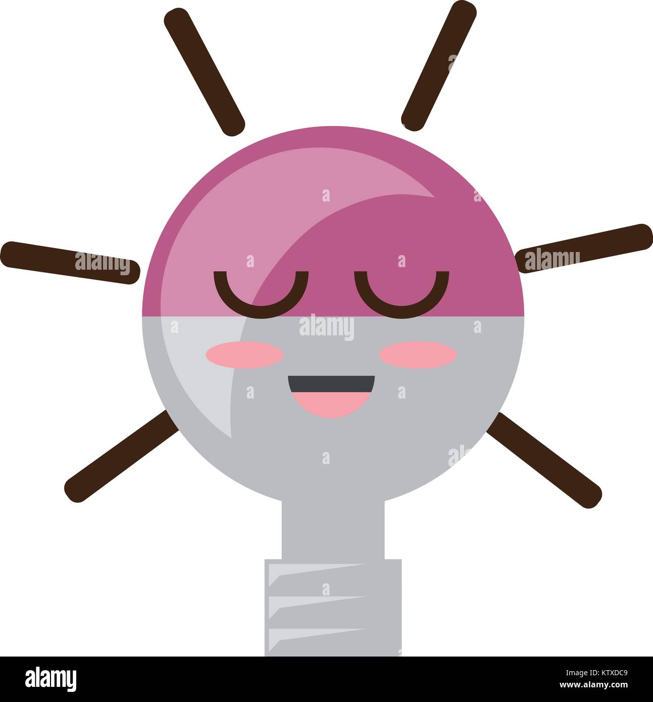 kawaii light bulb Stock Vector Image & Art - Alamy