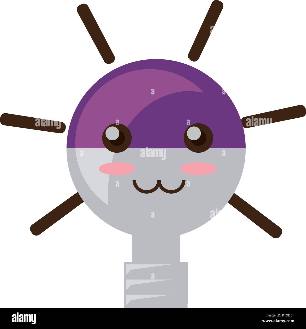 kawaii light bulb Stock Vector Image & Art - Alamy
