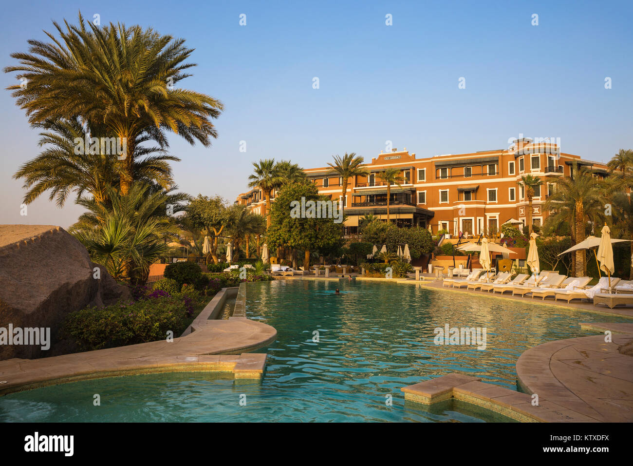 Swimming pool at Sofitel Legend Old Cataract Hotel, Aswan, Upper Egypt ...