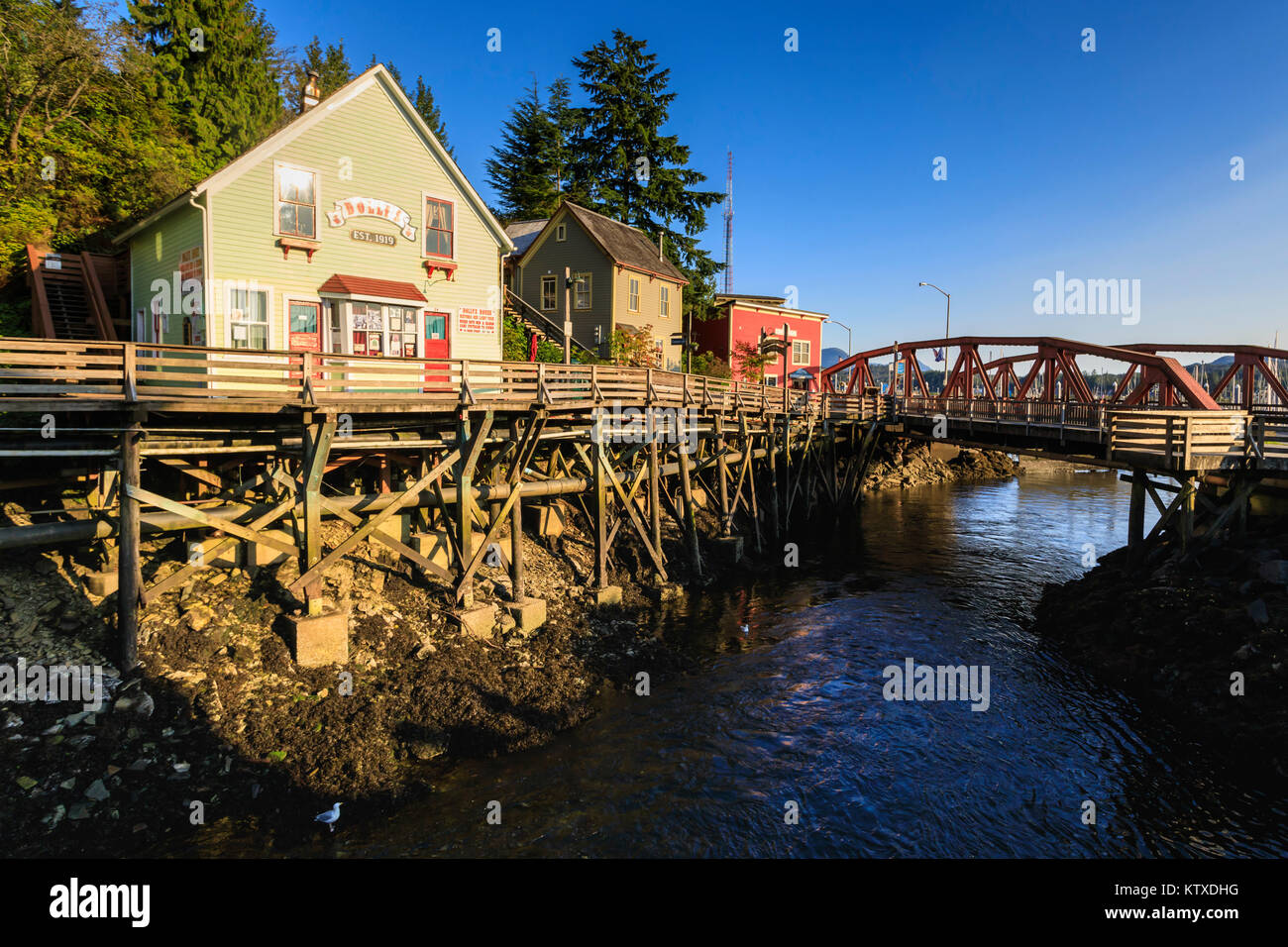 Creek Street, Ketchikan Creek boardwalk, historic red-light district ...