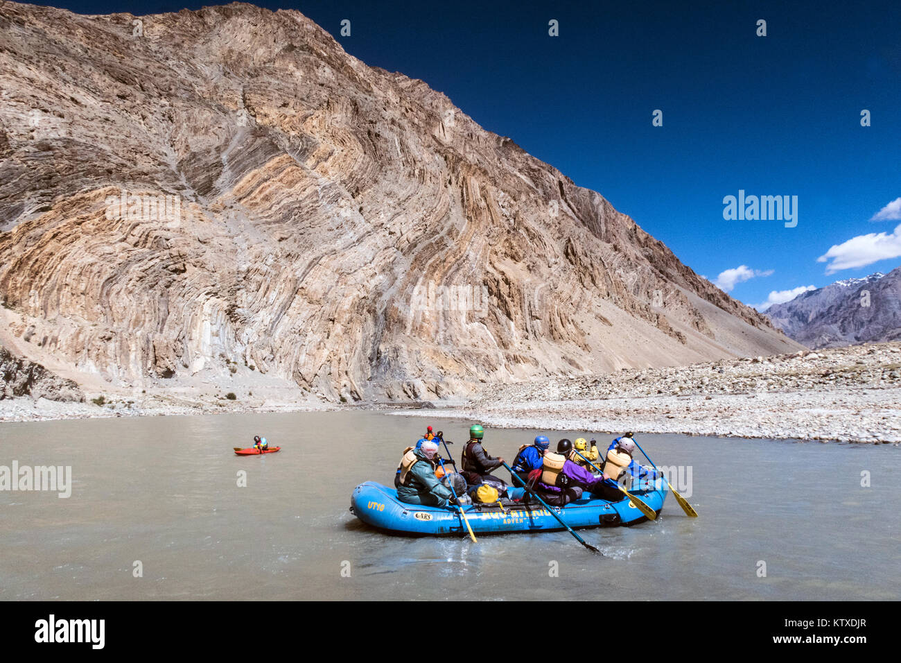 Zanskar River Trip leaving Kharsha, Ladakh, India, Himalayas, Asia ...