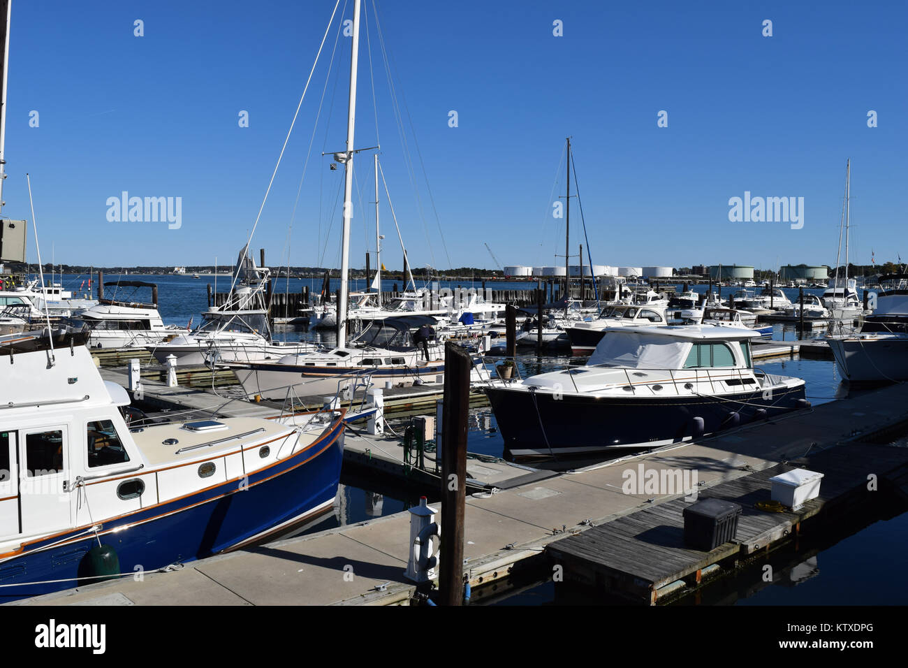 A Waterfront Marina in Portland, Maine Stock Photo - Alamy