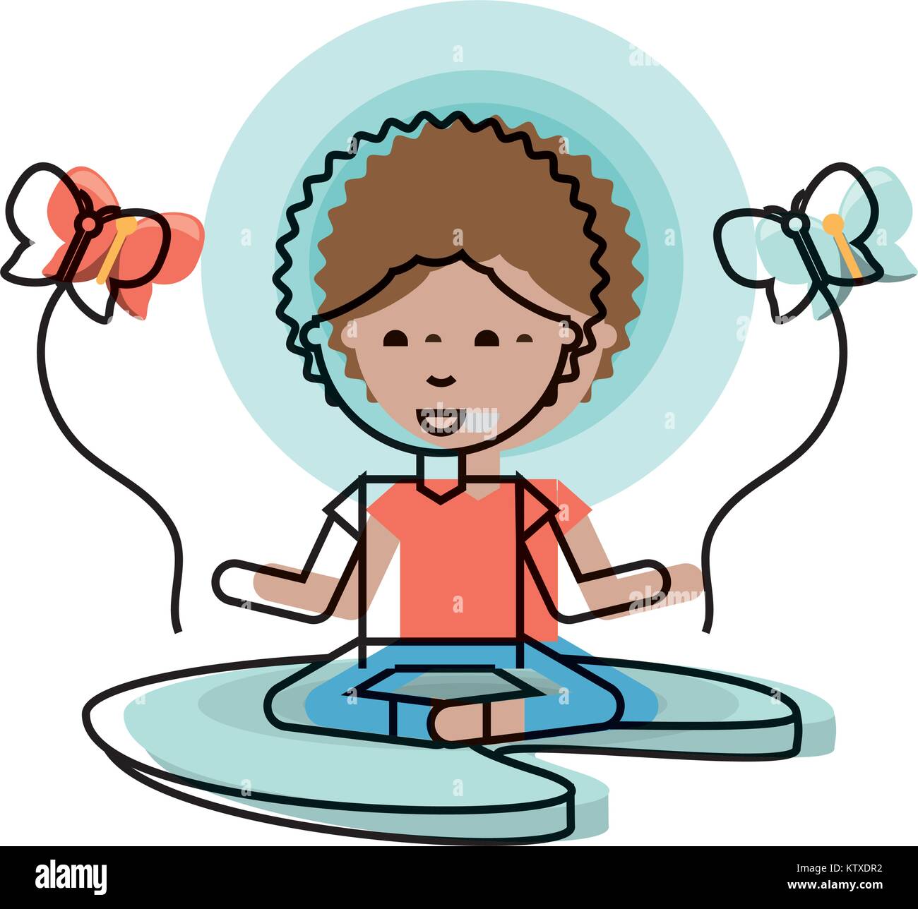 cartoon man practicing yoga Stock Vector Image & Art - Alamy