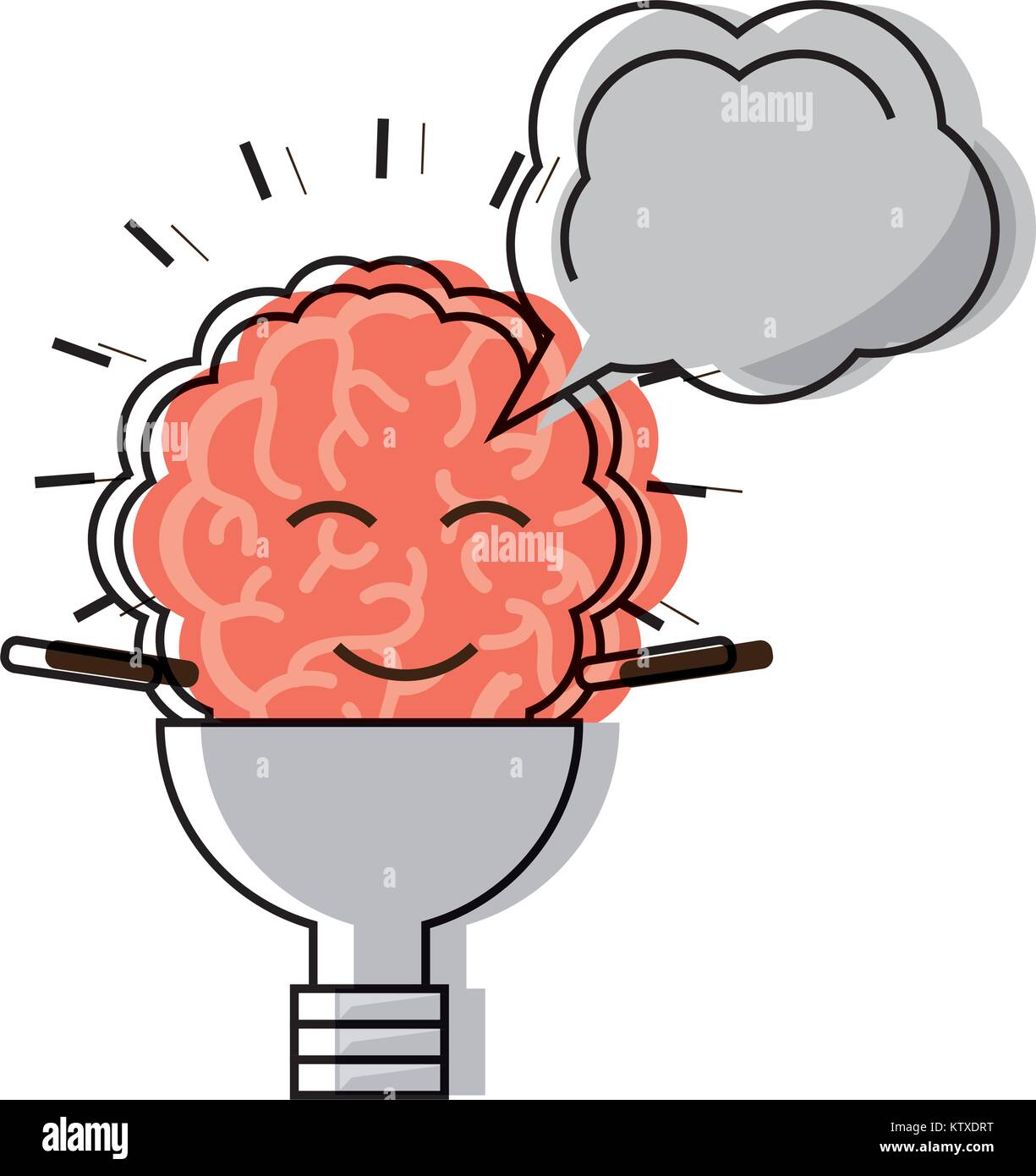 kawaii brain icon Stock Vector Image & Art - Alamy