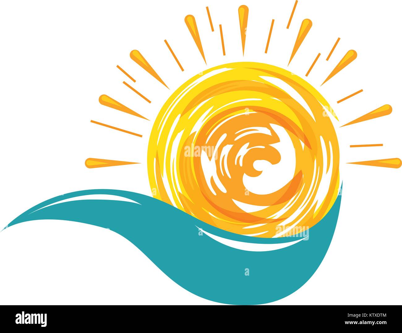 summer sun with wind Stock Vector Image & Art - Alamy