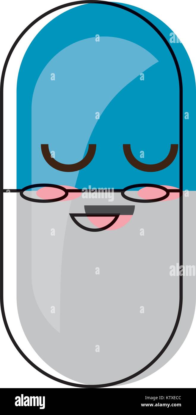 kawaii pill icon image Stock Vector Image & Art - Alamy