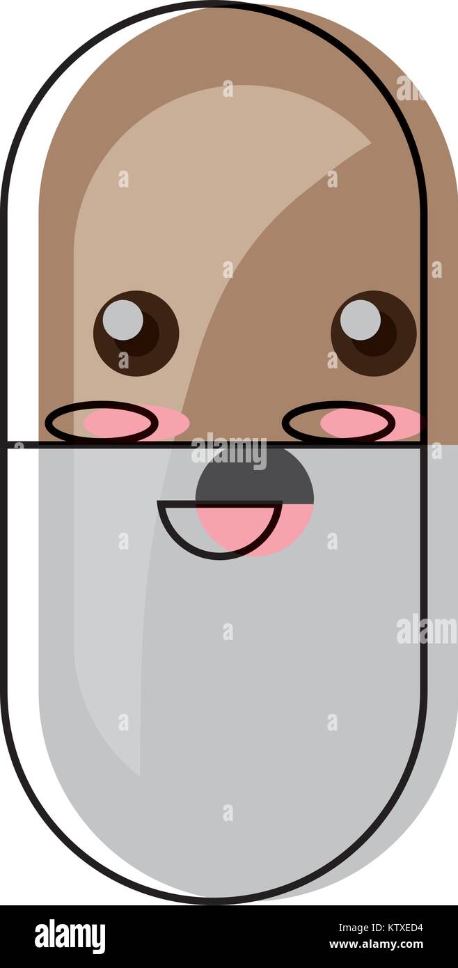 kawaii pill icon image Stock Vector Image & Art - Alamy