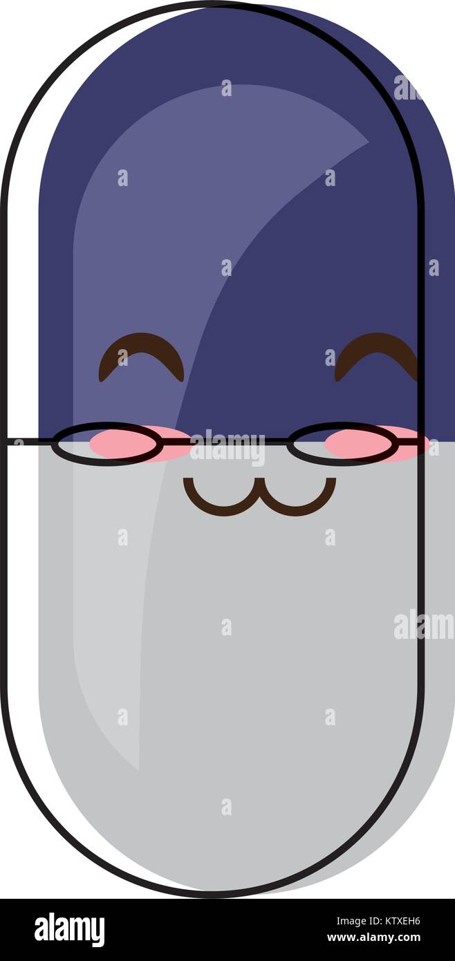 kawaii pill icon image Stock Vector Image & Art - Alamy