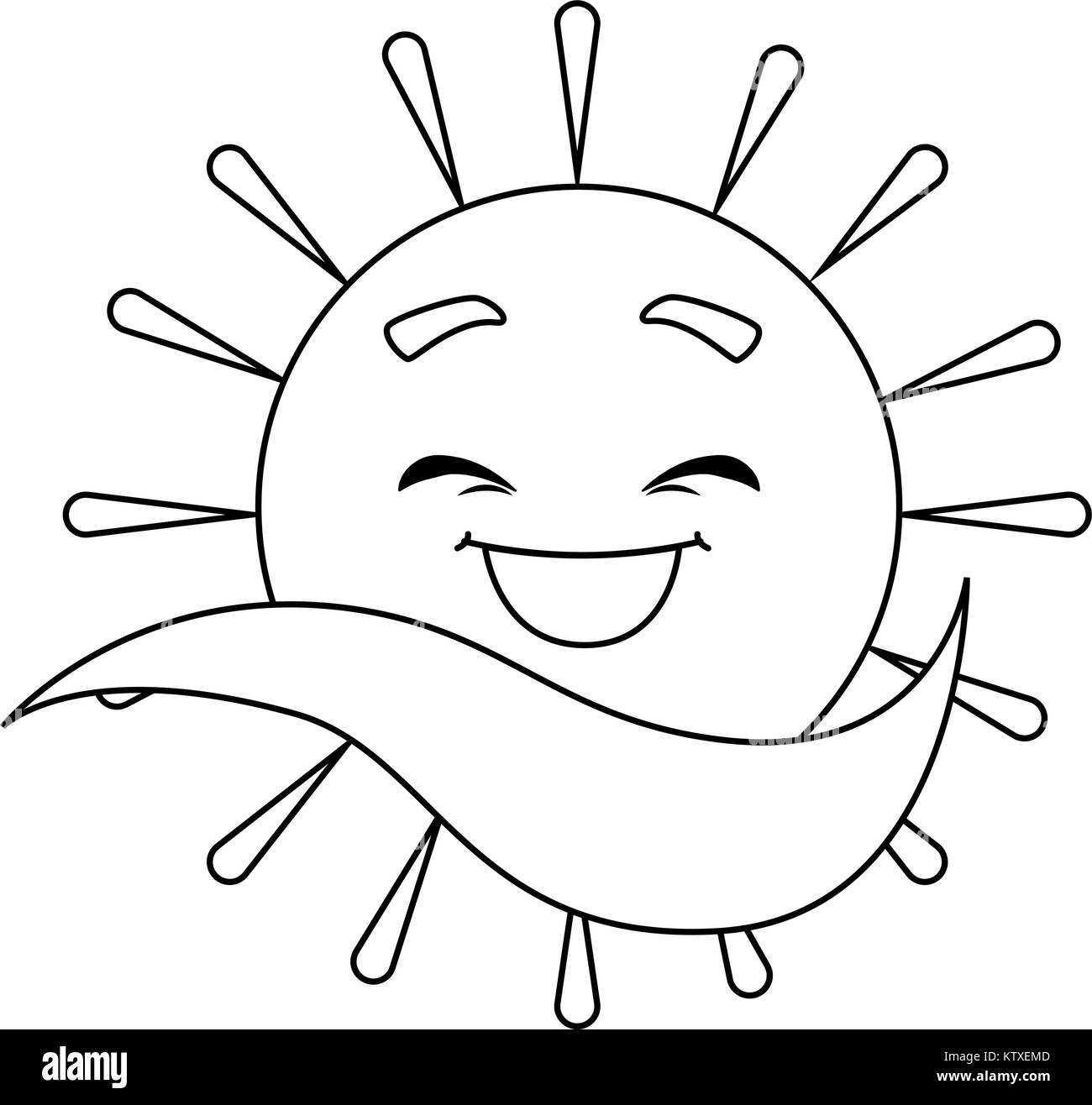 Summer Sun Clip Art Black And White