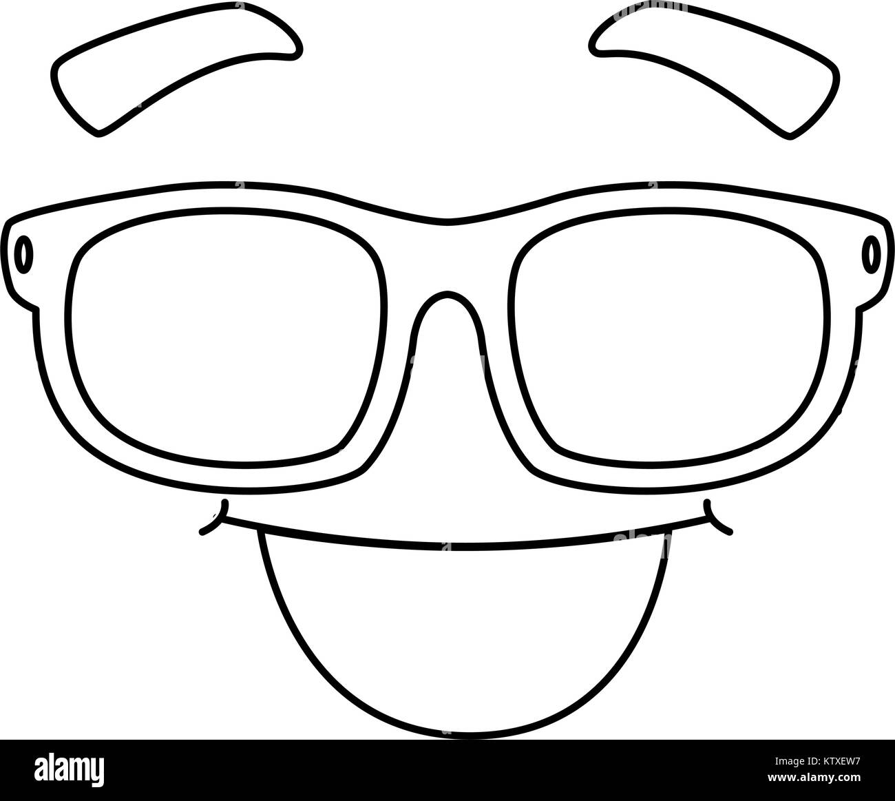 Nerd Glasses Coloring Pages
