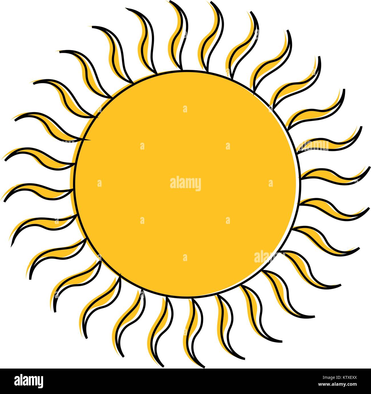 summer sun isolated icon Stock Vector Image & Art - Alamy