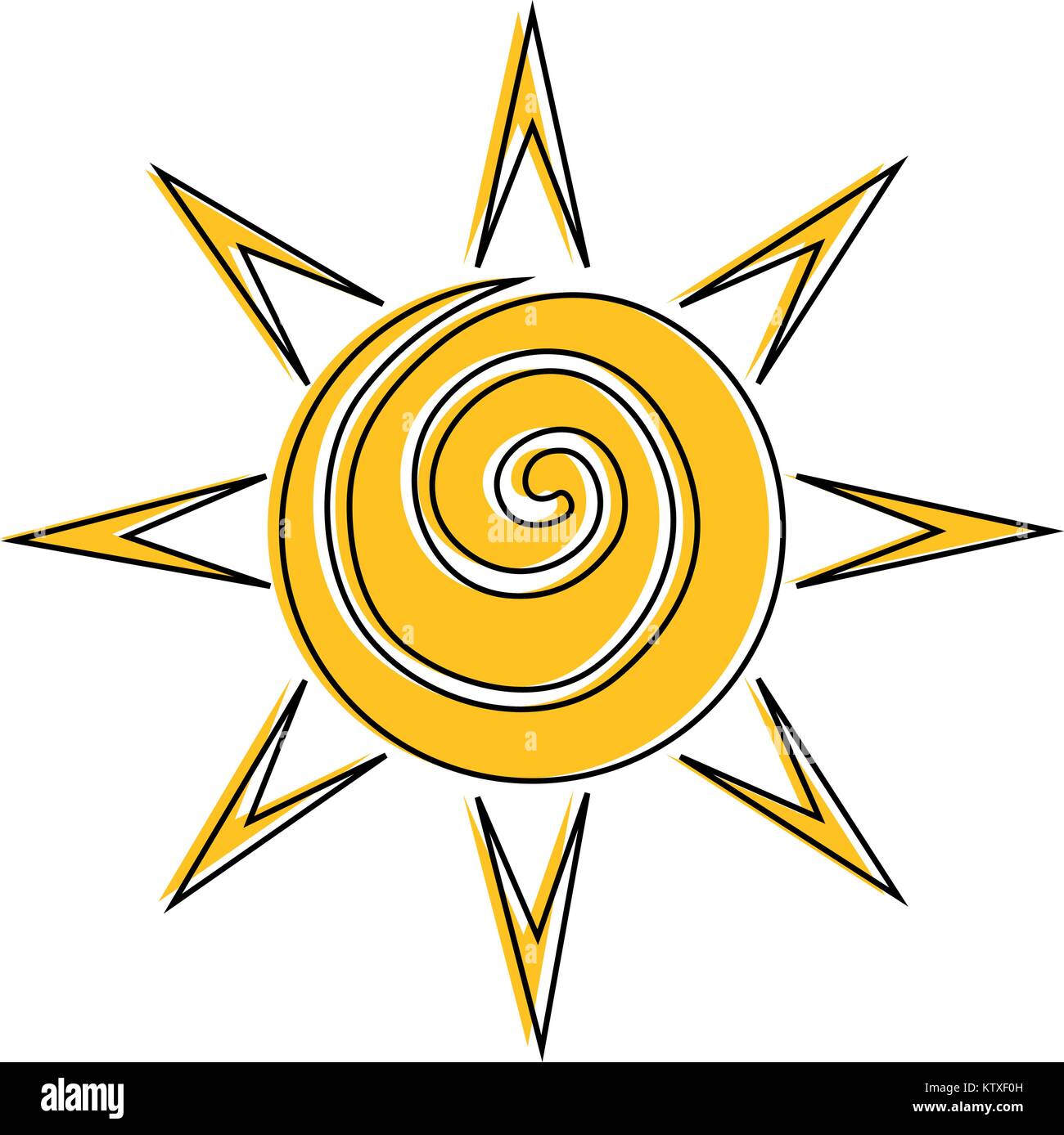 summer sun isolated icon Stock Vector Image & Art - Alamy