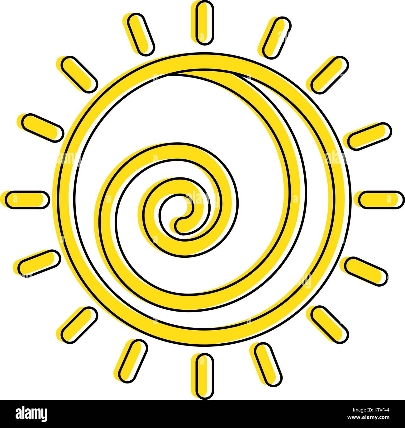 summer sun drawing icon Stock Vector Image & Art - Alamy