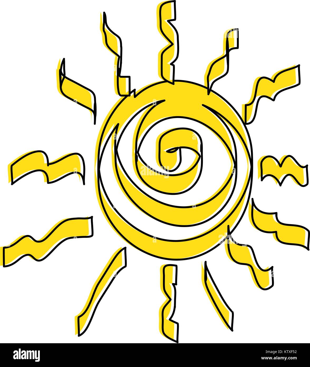 summer sun drawing icon Stock Vector Image & Art - Alamy