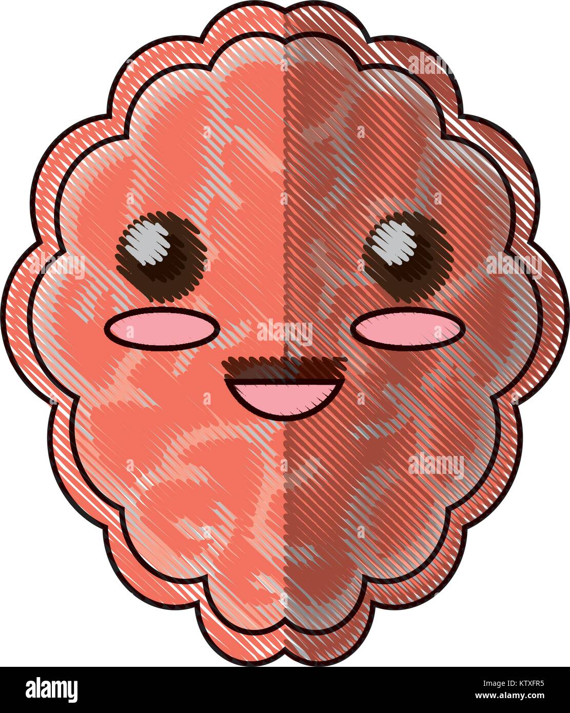 kawaii brain icon Stock Vector Image & Art - Alamy