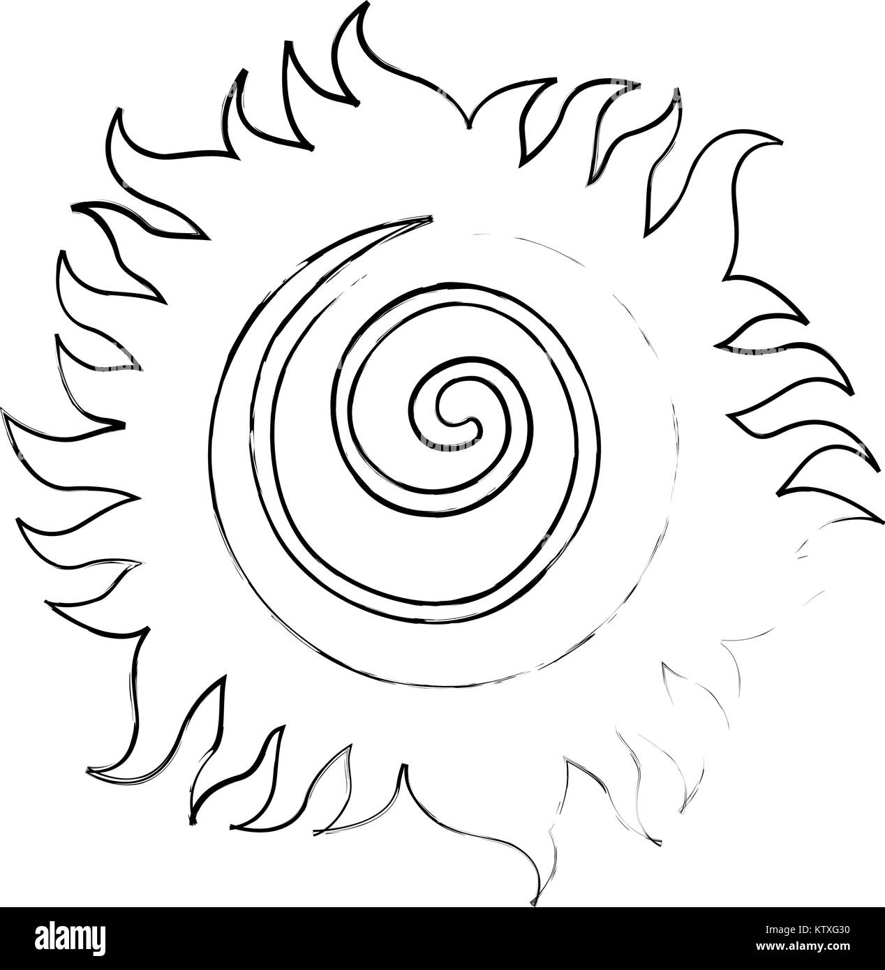 summer sun isolated icon Stock Vector Image & Art - Alamy