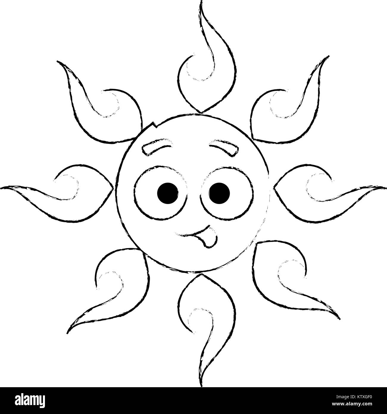 Sun kawaii comic character Cut Out Stock Images & Pictures - Alamy