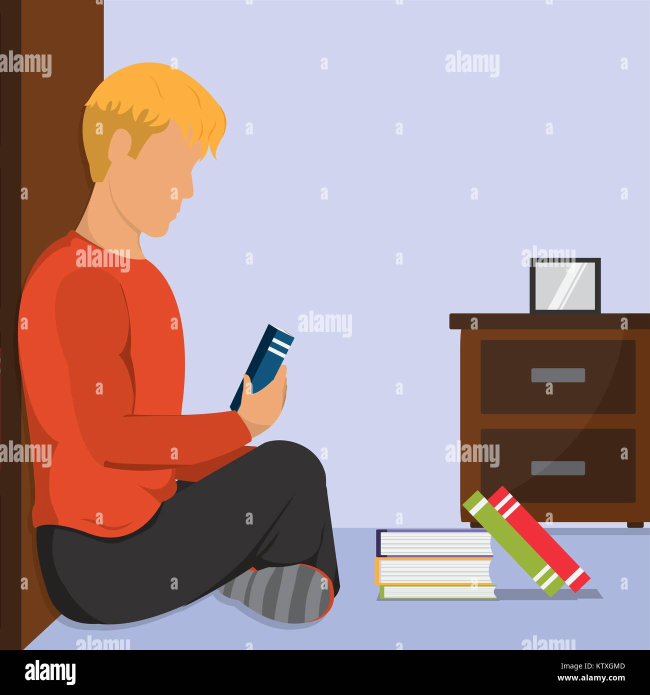 Man reading design Stock Vector Image & Art - Alamy