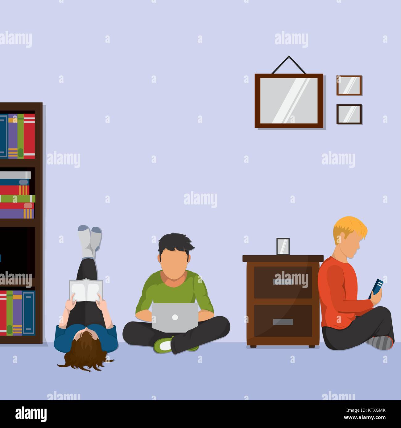 People reading design Stock Vector Image & Art - Alamy