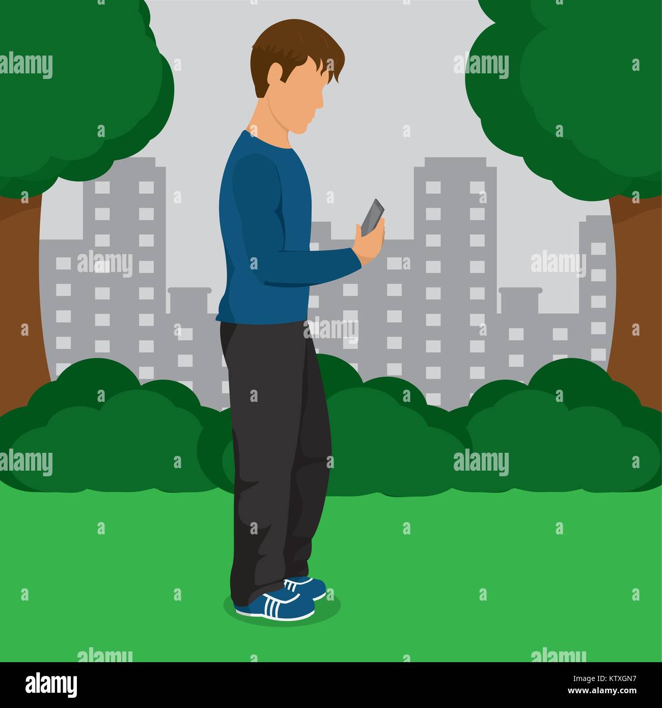 Media book in smartphone Stock Vector Images - Alamy