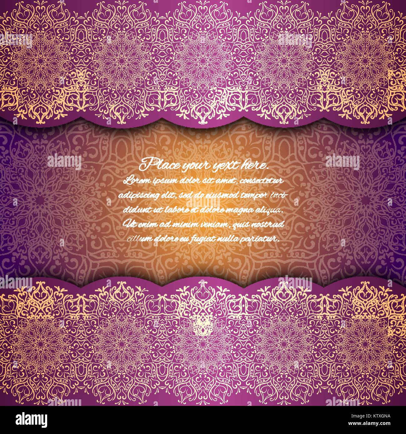 Ornamental violet invitation card template hi-res stock photography and ...