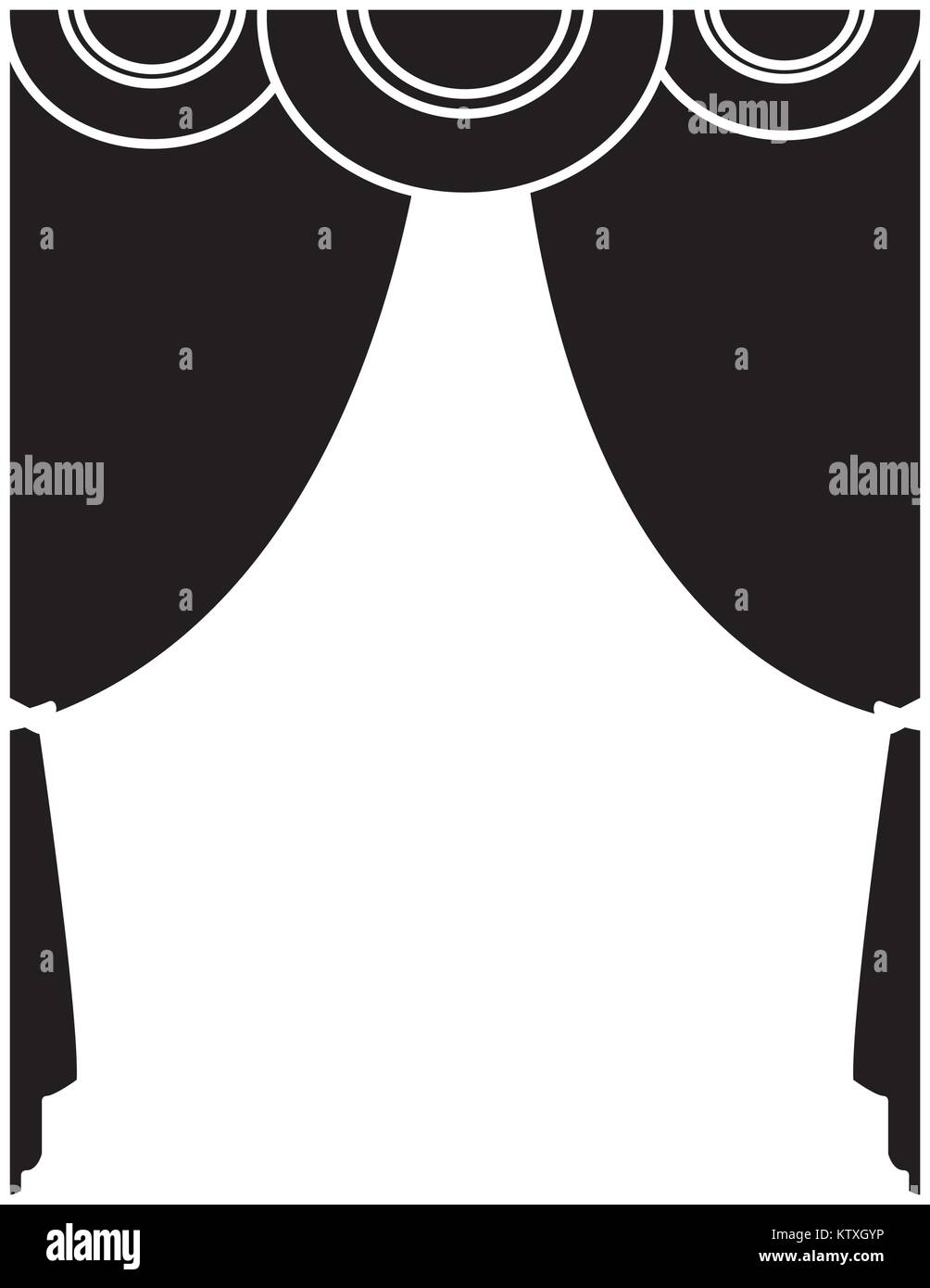 Black curtains theatre Stock Vector Images - Alamy