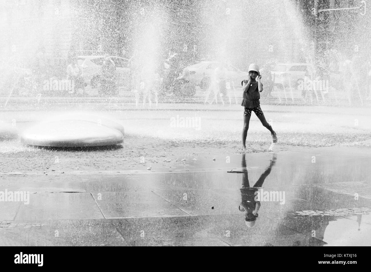 Reflection children Black and White Stock Photos & Images - Alamy