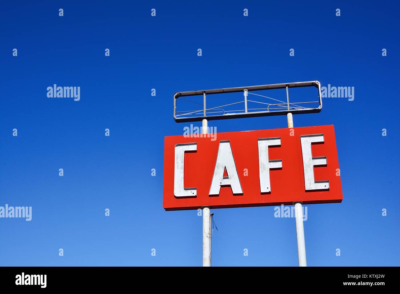 Vintage cafe sign in old hi-res stock photography and images - Alamy