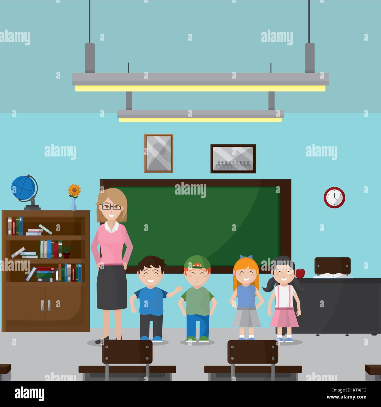 School classroom design Stock Vector Image & Art - Alamy