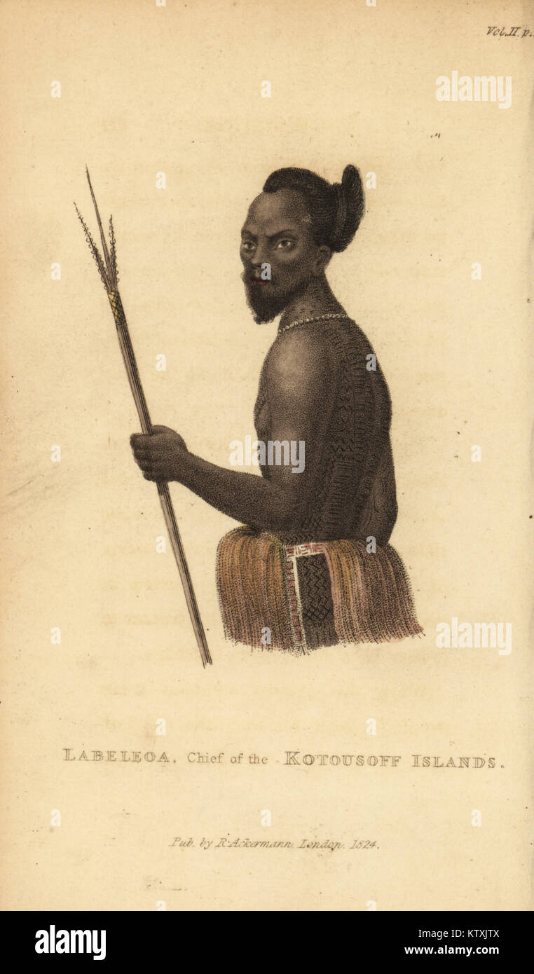 Labeleoa, Chief of the Utrik Atoll (Kotousoff Islands), Marshall ...