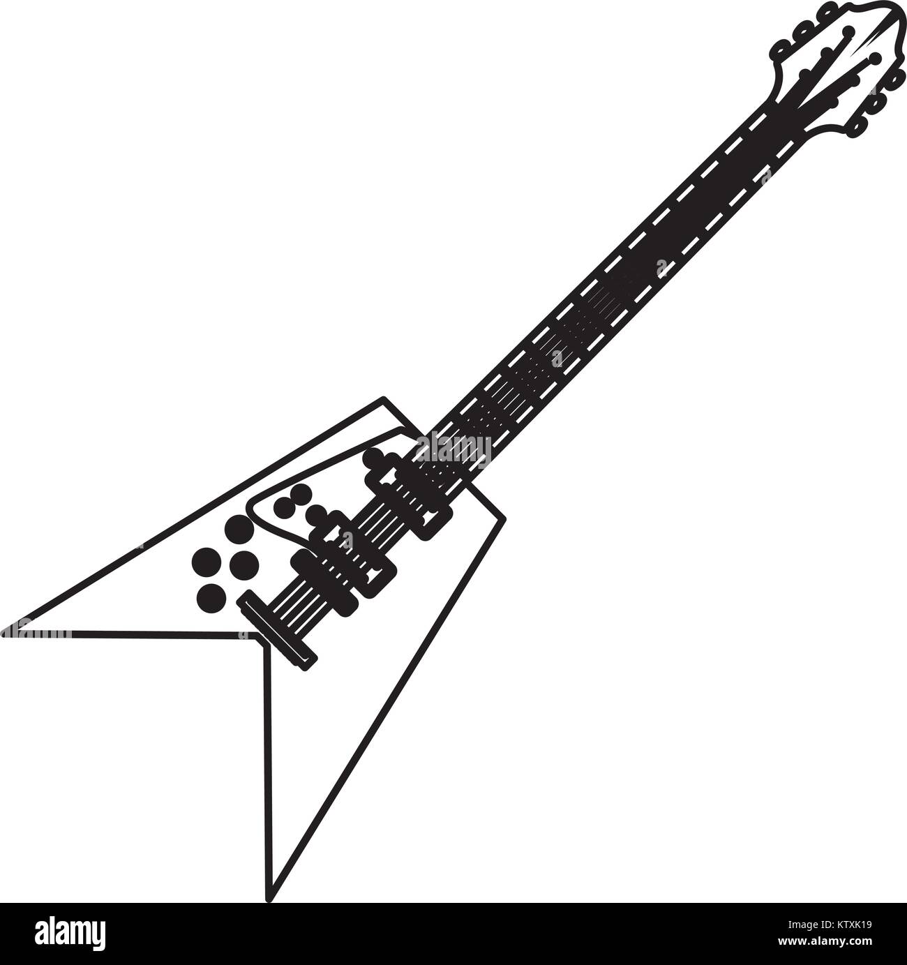 Electric guitar music instrument Stock Vector Image & Art - Alamy