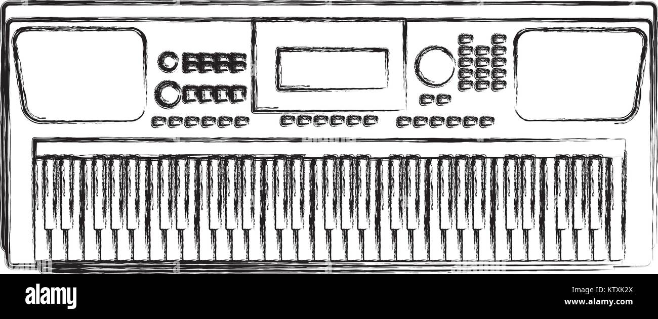 Music keyboard instrument Stock Vector Image & Art - Alamy