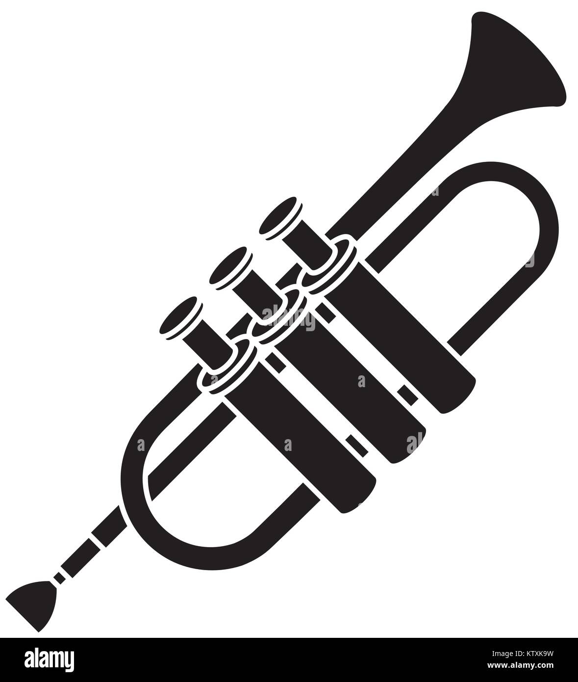 Trumpet music instrument Stock Vector Image & Art - Alamy