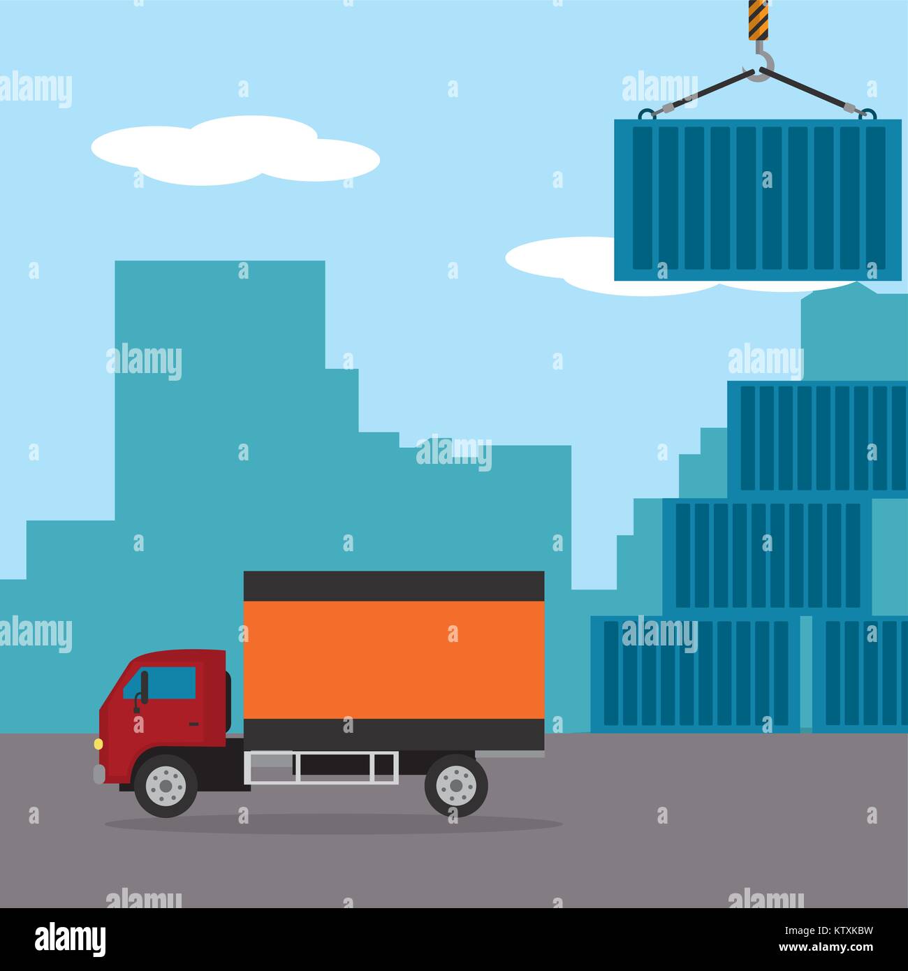 Logistics and transportation design Stock Vector Image & Art - Alamy