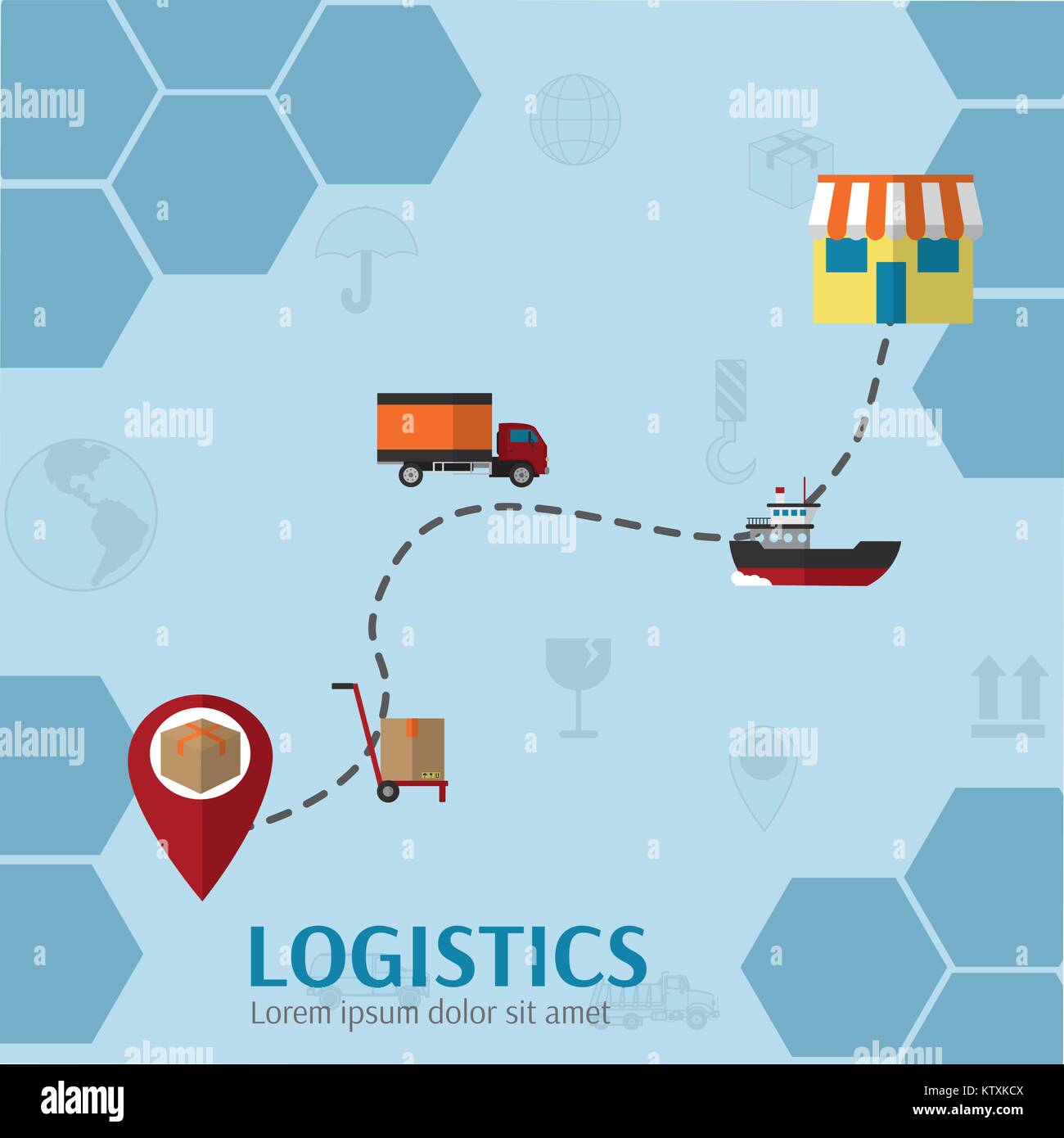 Logistics and transportation design Stock Vector Image & Art - Alamy