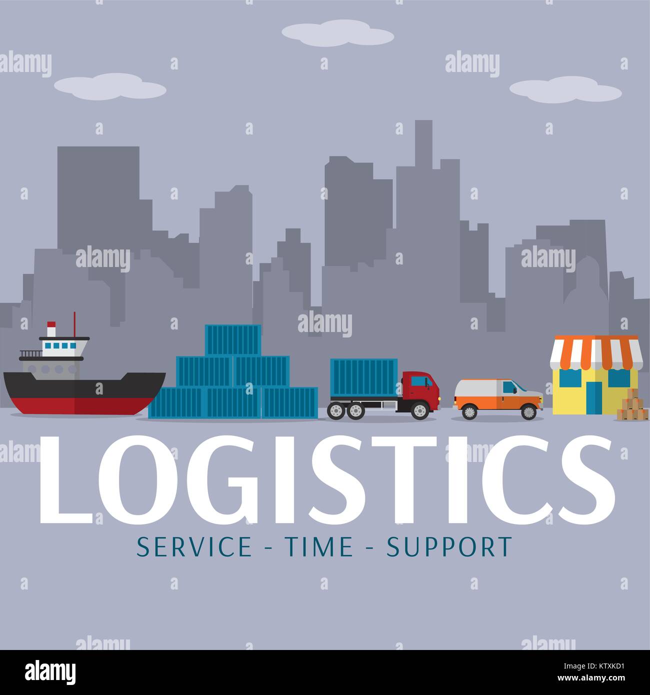 Logistics and transportation design Stock Vector Image & Art - Alamy