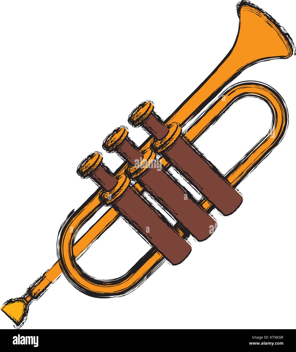 Trumpet music instrument Stock Vector Image & Art - Alamy