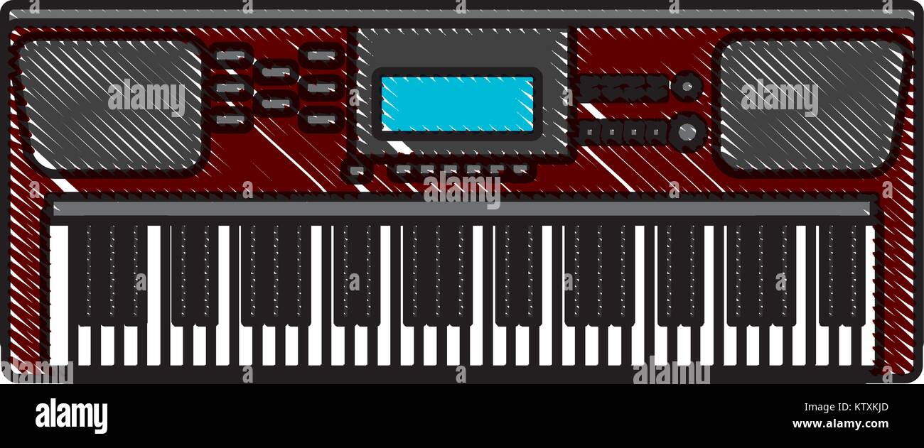 Music keyboard instrument Stock Vector Image & Art - Alamy